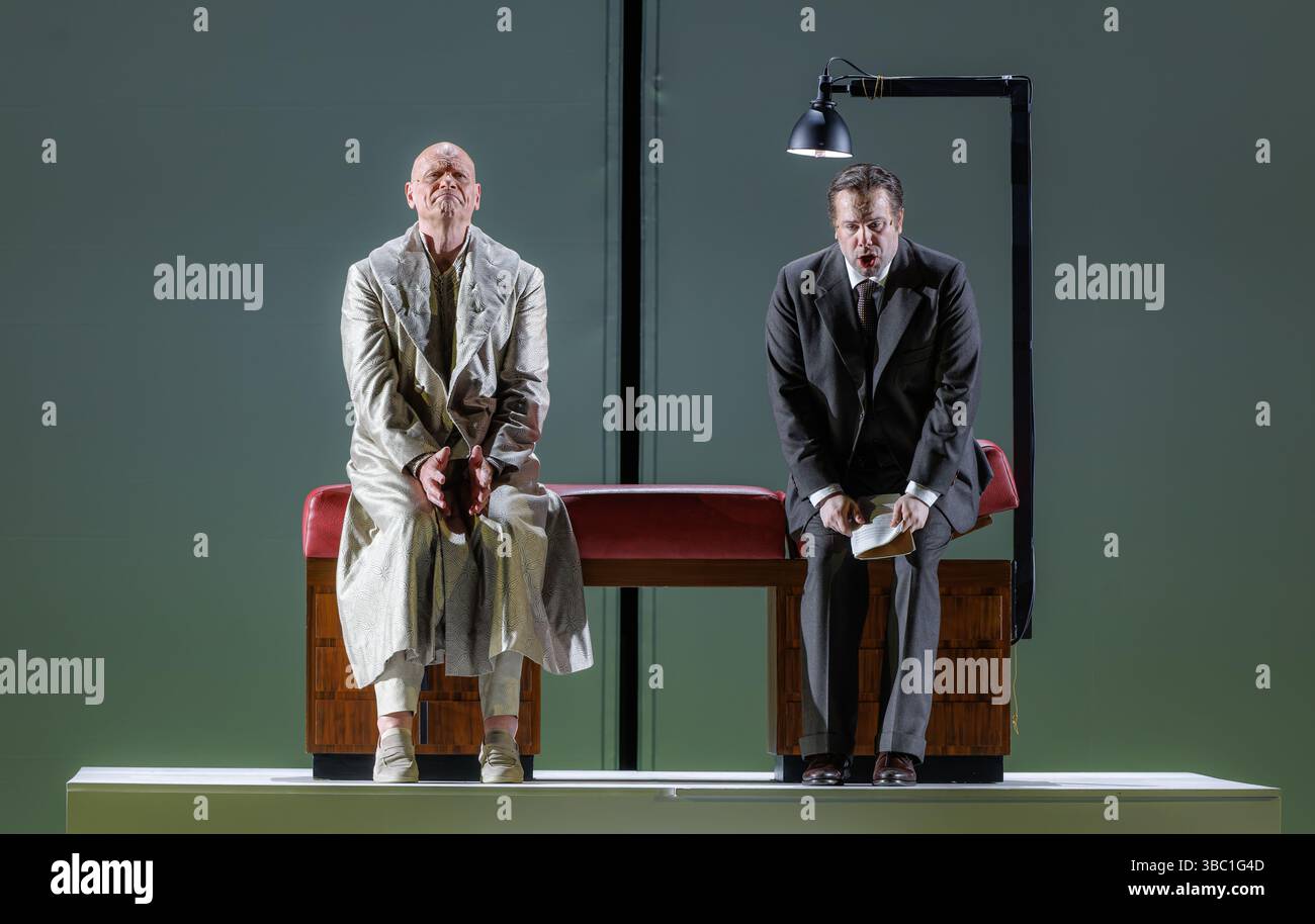 Hamburg, Germany. 14th May, 2025. Singer Bo Skovhus (l) as Astaroth ...