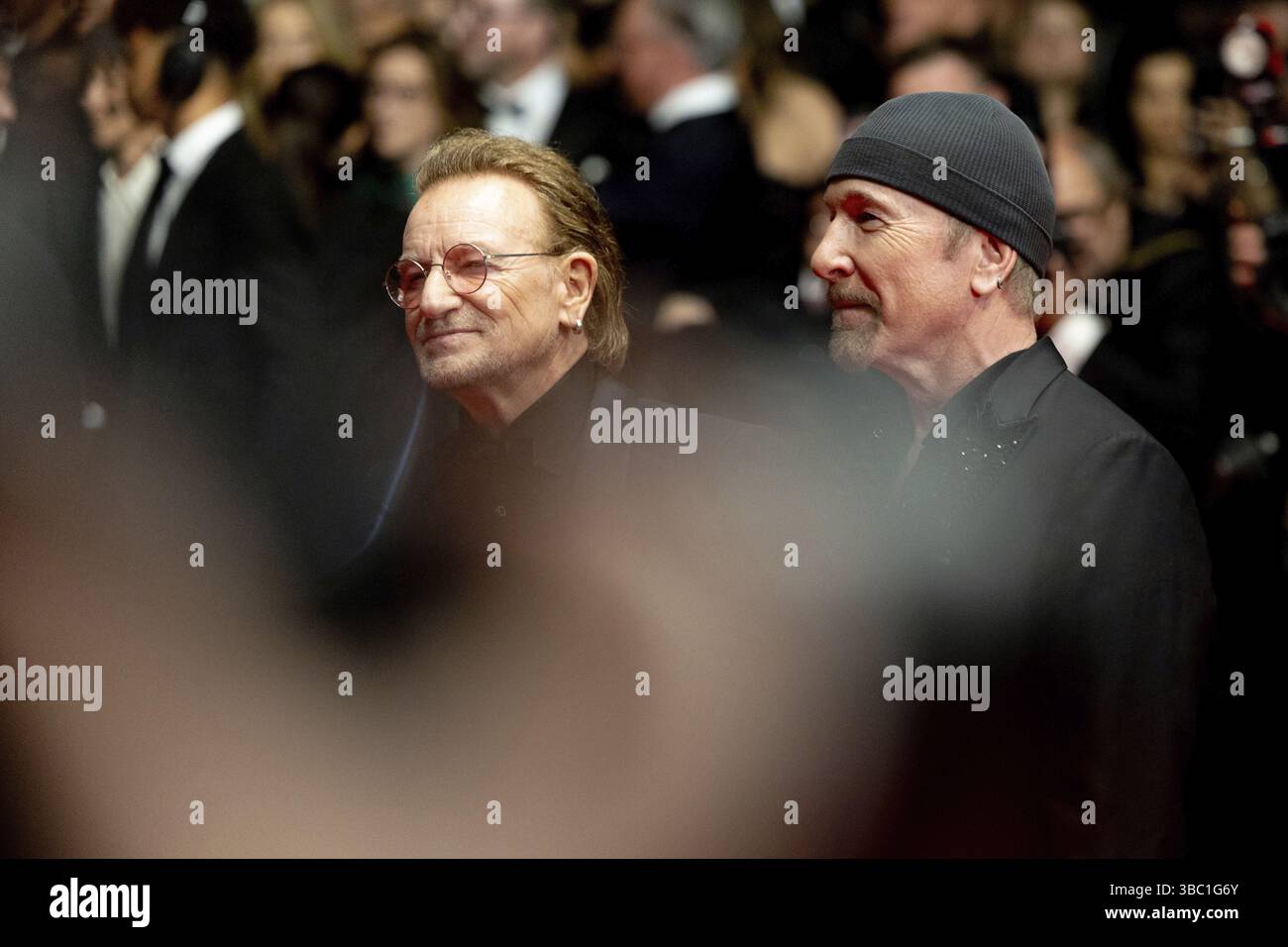 Cannes, France - 16.5.2024: The Edge and U2 singer Bono during the Bono ...