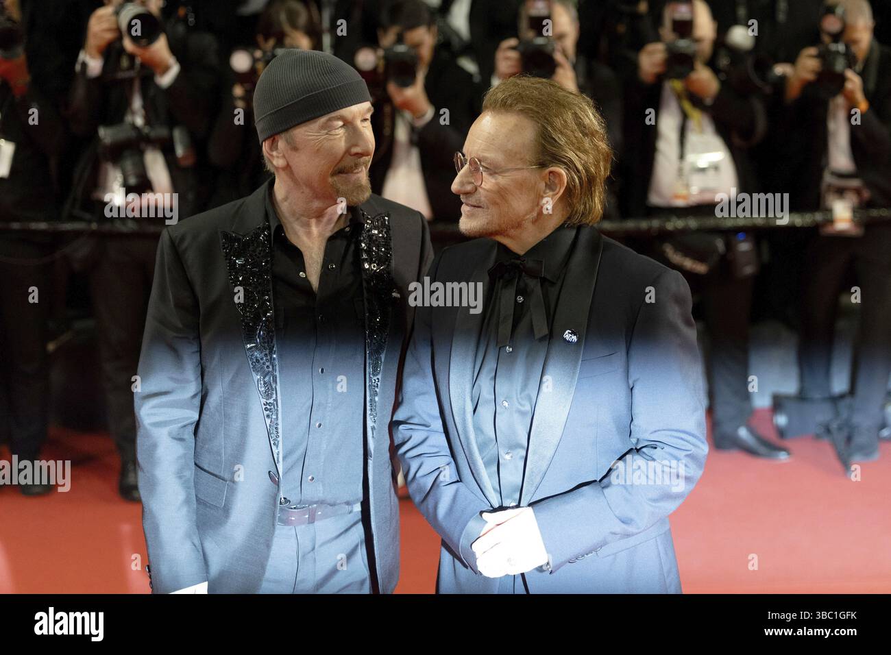 Cannes, France - 16.5.2024: The Edge and U2 singer Bono during the Bono ...