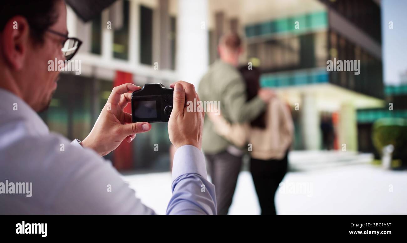 Undercover Agent Capturing Evidence Of Infidelity From Suspicious ...