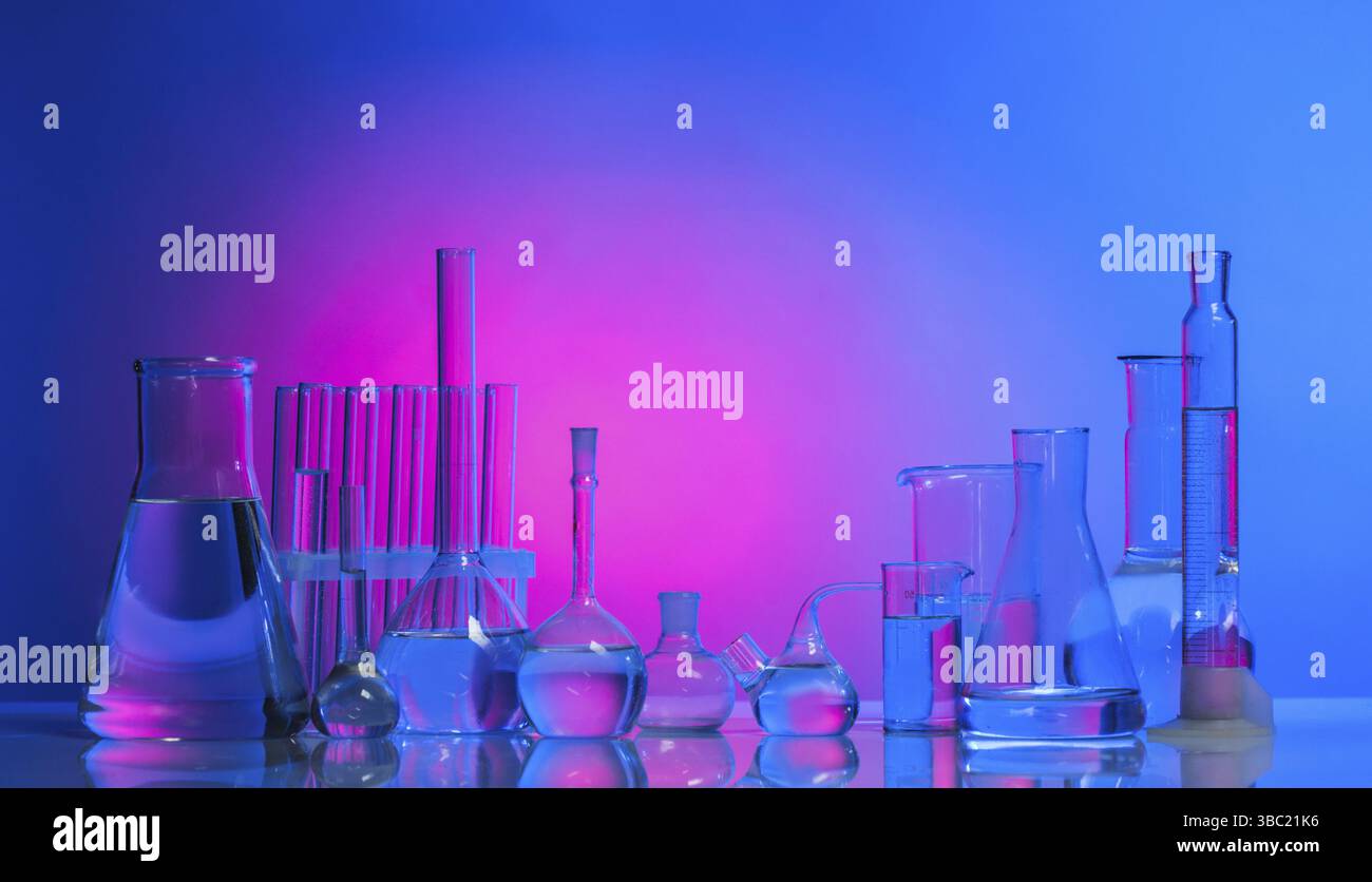Laboratory glass for chemistry or medicine for research still life ...