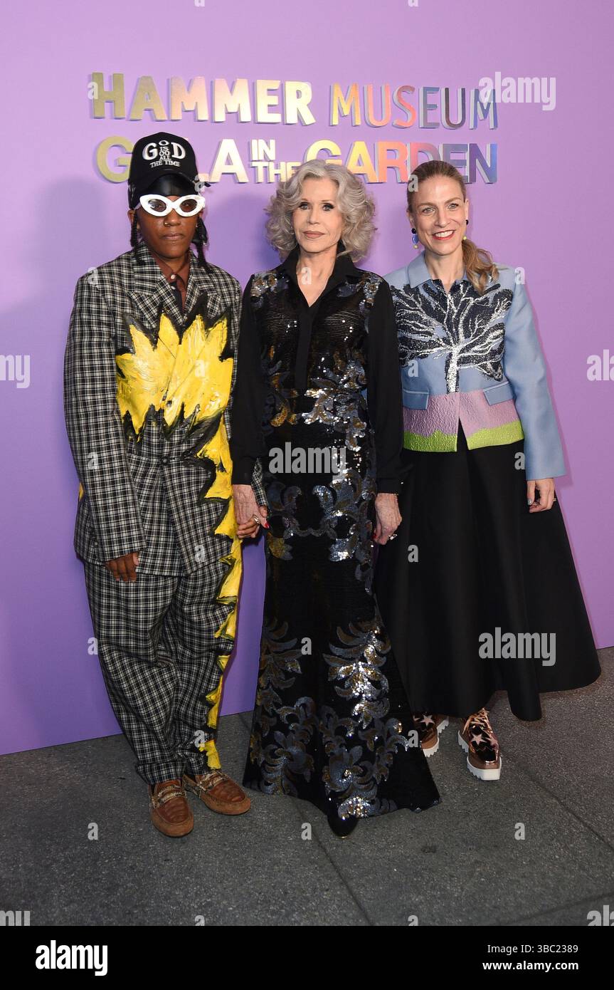 Lauren Halsey, from left, Jane Fonda and Zoë Ryan arrive at the 20th ...