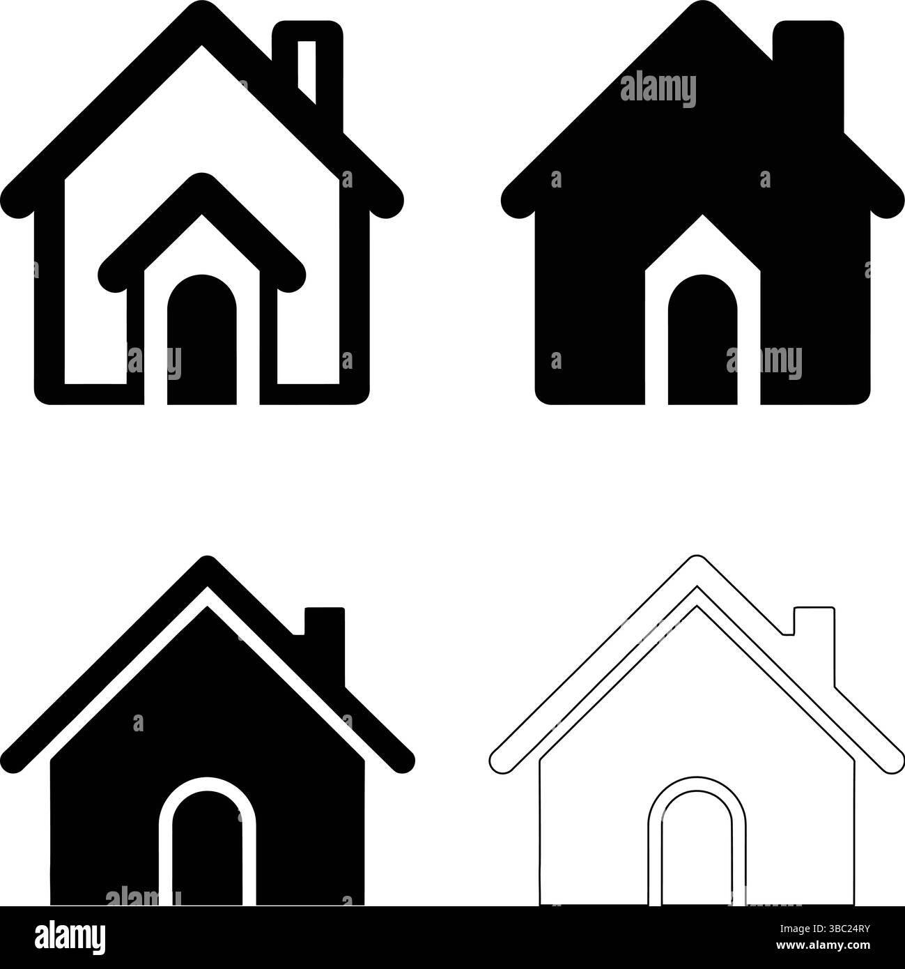 Home house silhouette icon vector Stock Vector Images - Alamy