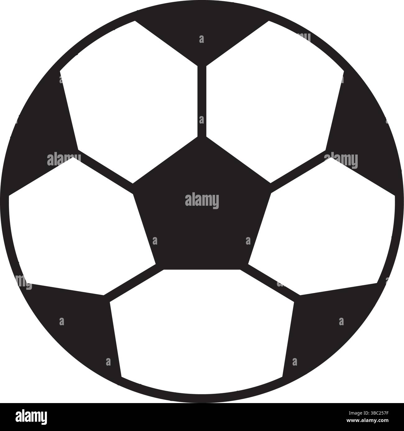 soccer ball icon or logo illustration outline black style Stock Vector ...