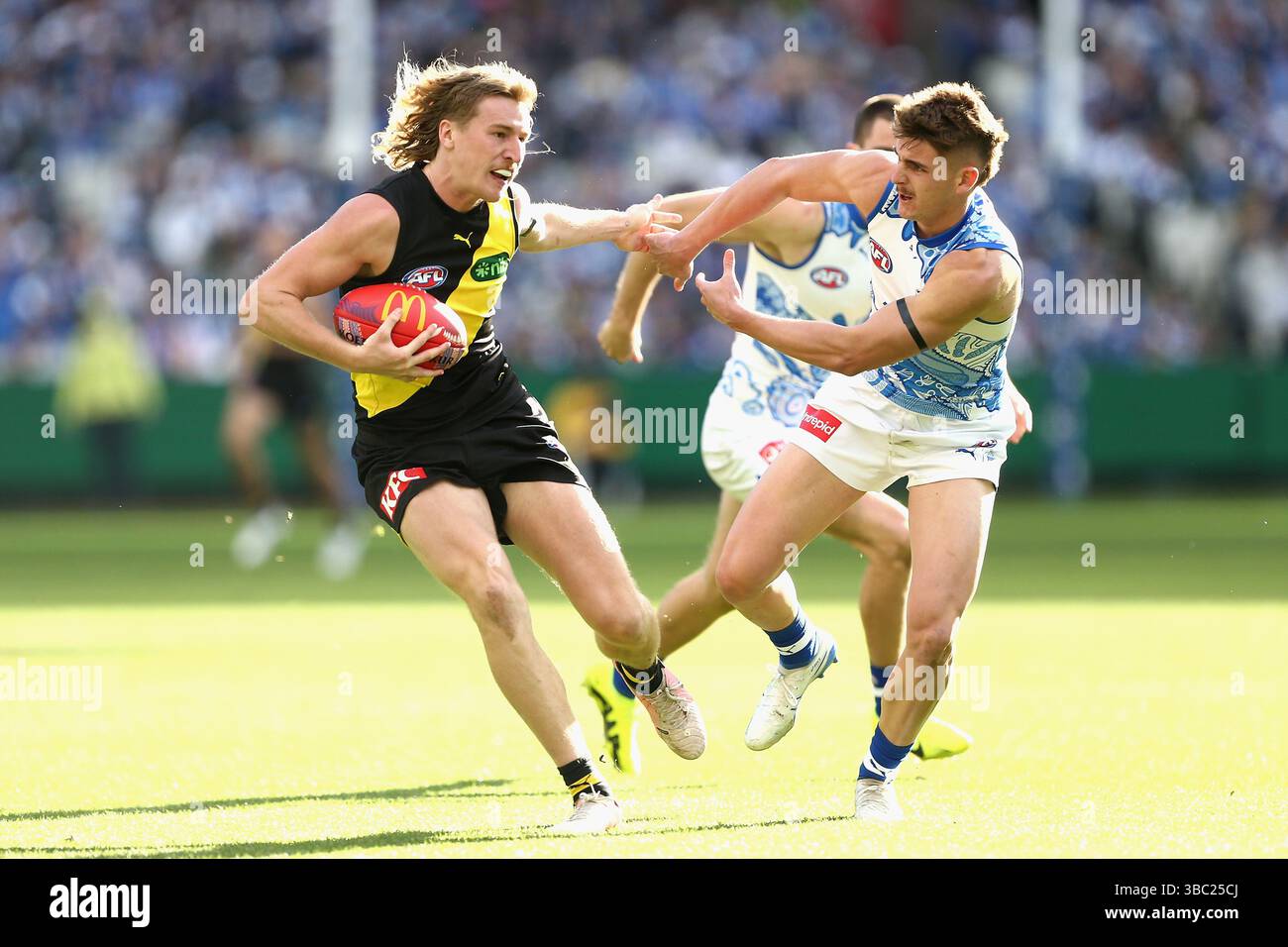 Melbourne, Australia. 18th May, 2025. Hugo Ralphsmith of the Tigers ...