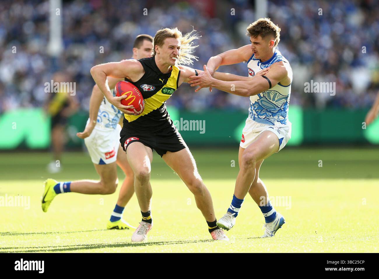 Melbourne, Australia. 18th May, 2025. Hugo Ralphsmith of the Tigers ...