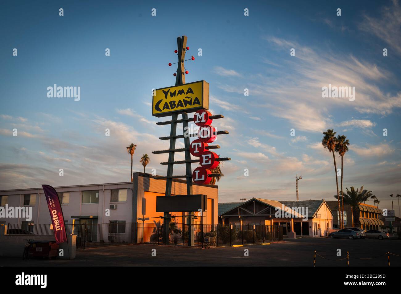 Old 1950’s era hotel signs along S 4th Avenue in Yuma Arizona, USA, at ...