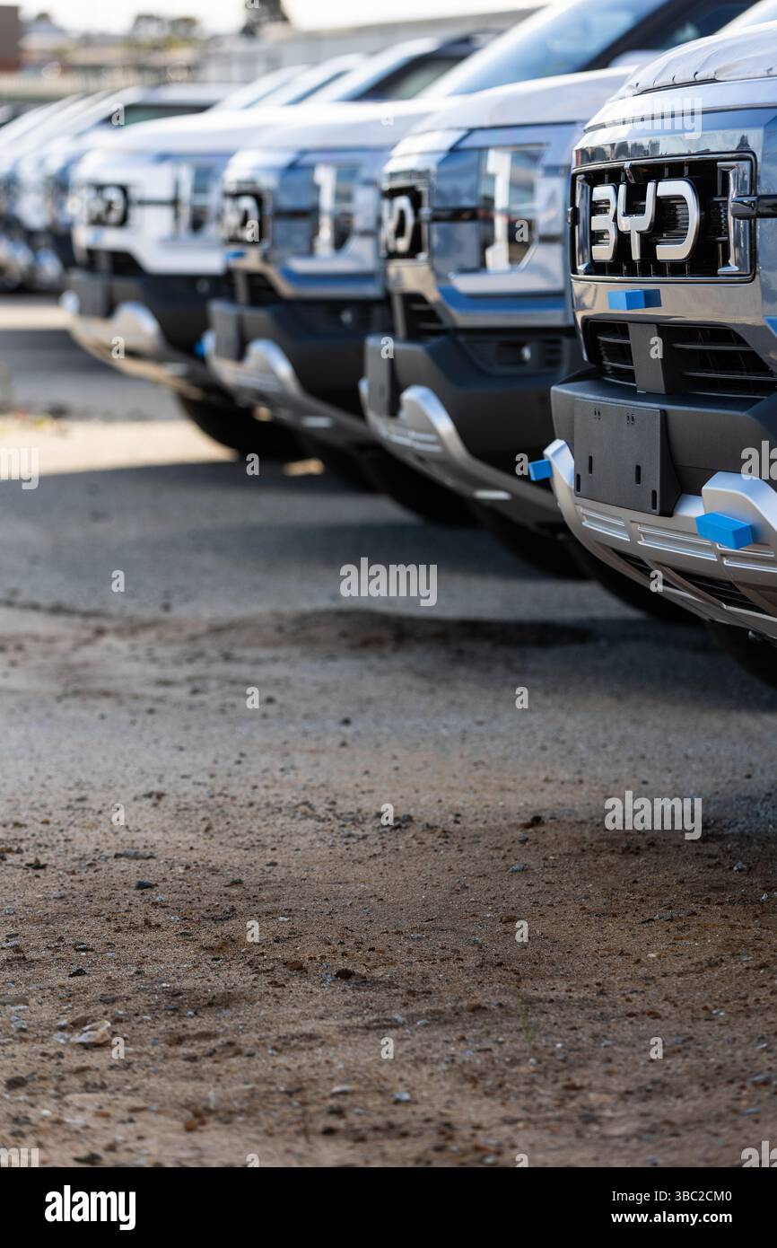 BYD Shark 6 vehicles in a car yard in a suburb of Melbourne, Australia ...