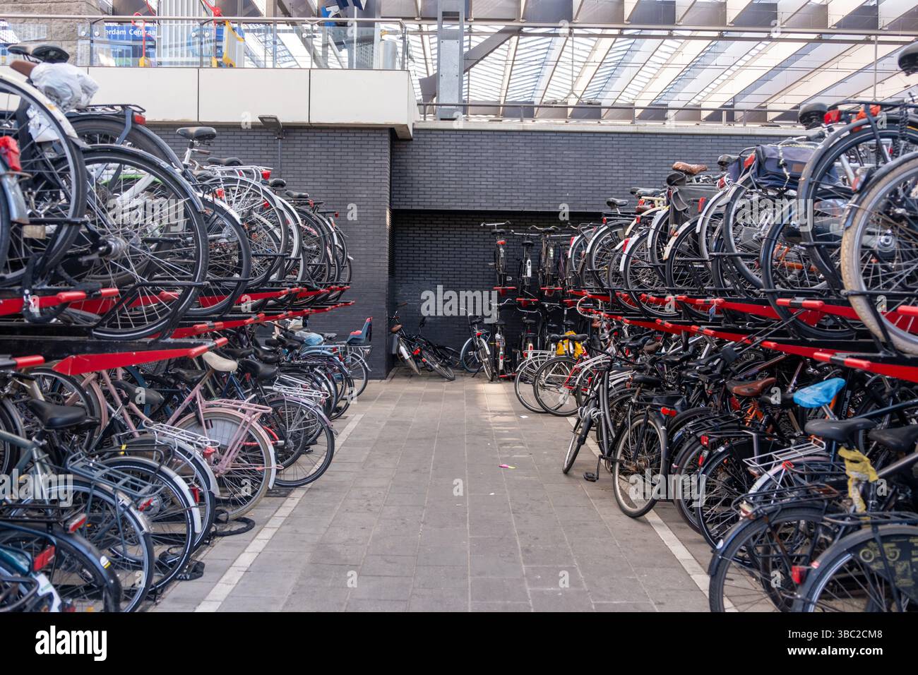 Rotterdam Netherlands. May 10 2025. Bikes parking, bicycles parked on ...