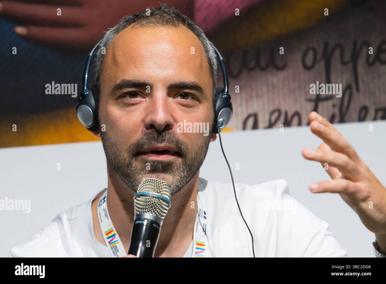 Turin, Italy. 15th May 2025. Dutch children's book writer Gideon Samson ...