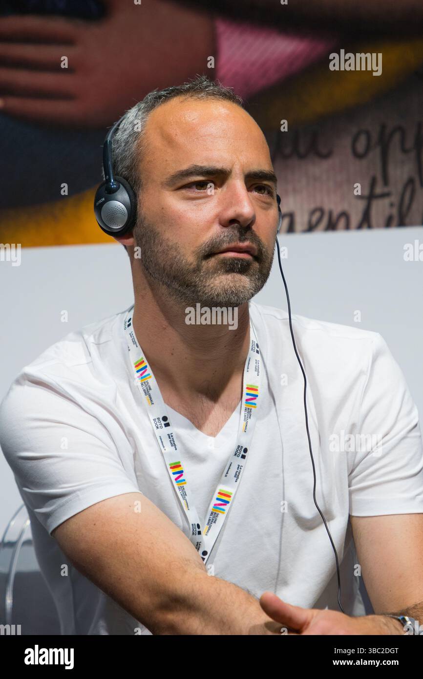 Turin, Italy. 15th May 2025. Dutch children's book writer Gideon Samson ...