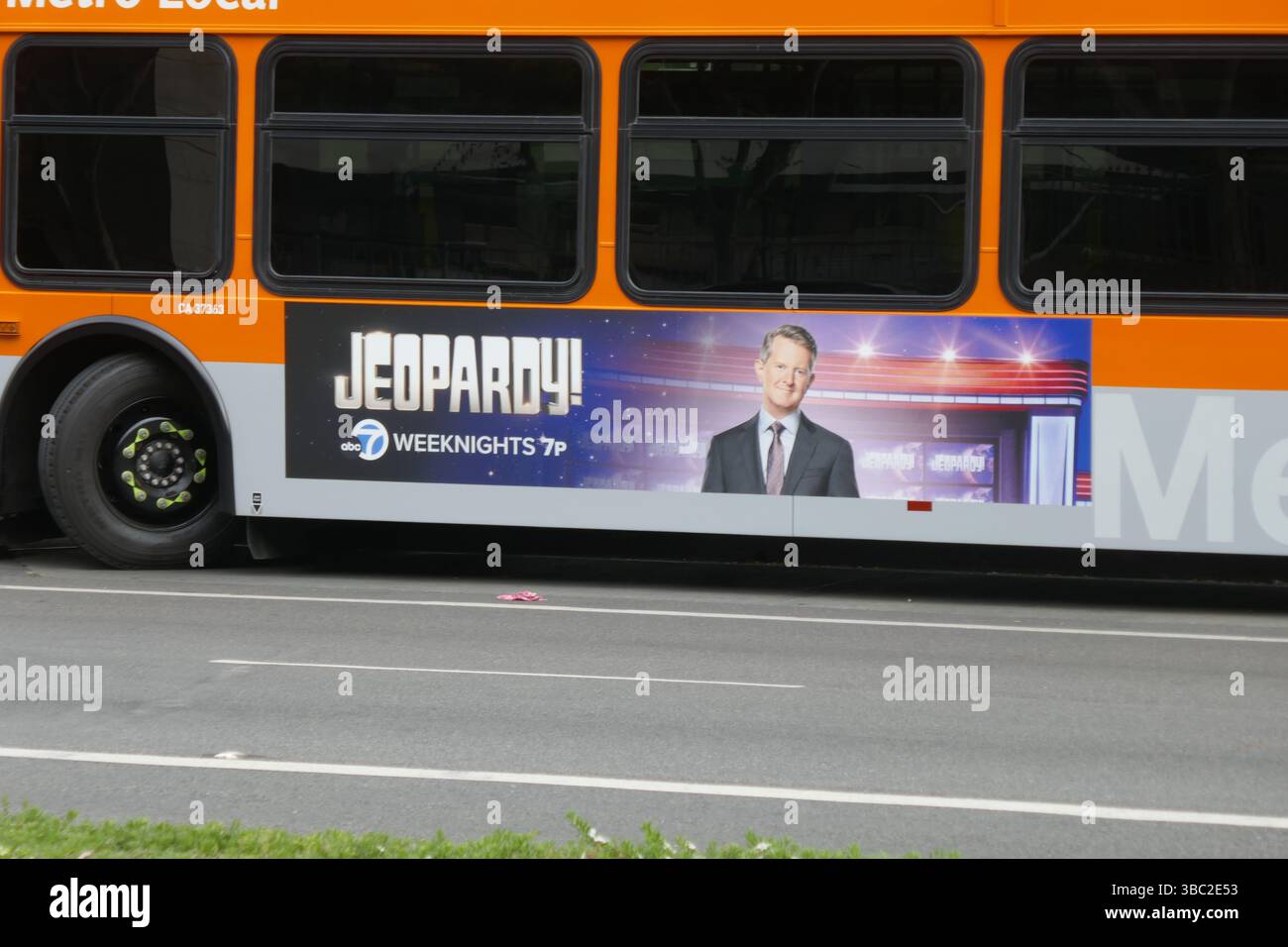 Los Angeles, California, USA 17th May 2024 Ken Jennings Jeopardy Bus on ...