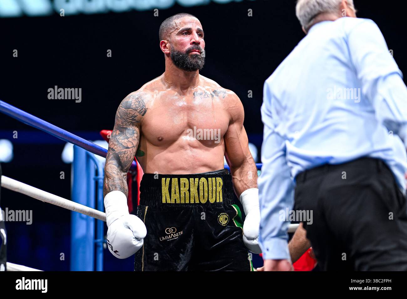 Paris, France. 17th May, 2025. Boxing fight Voldy Samprace Toutin VS ...
