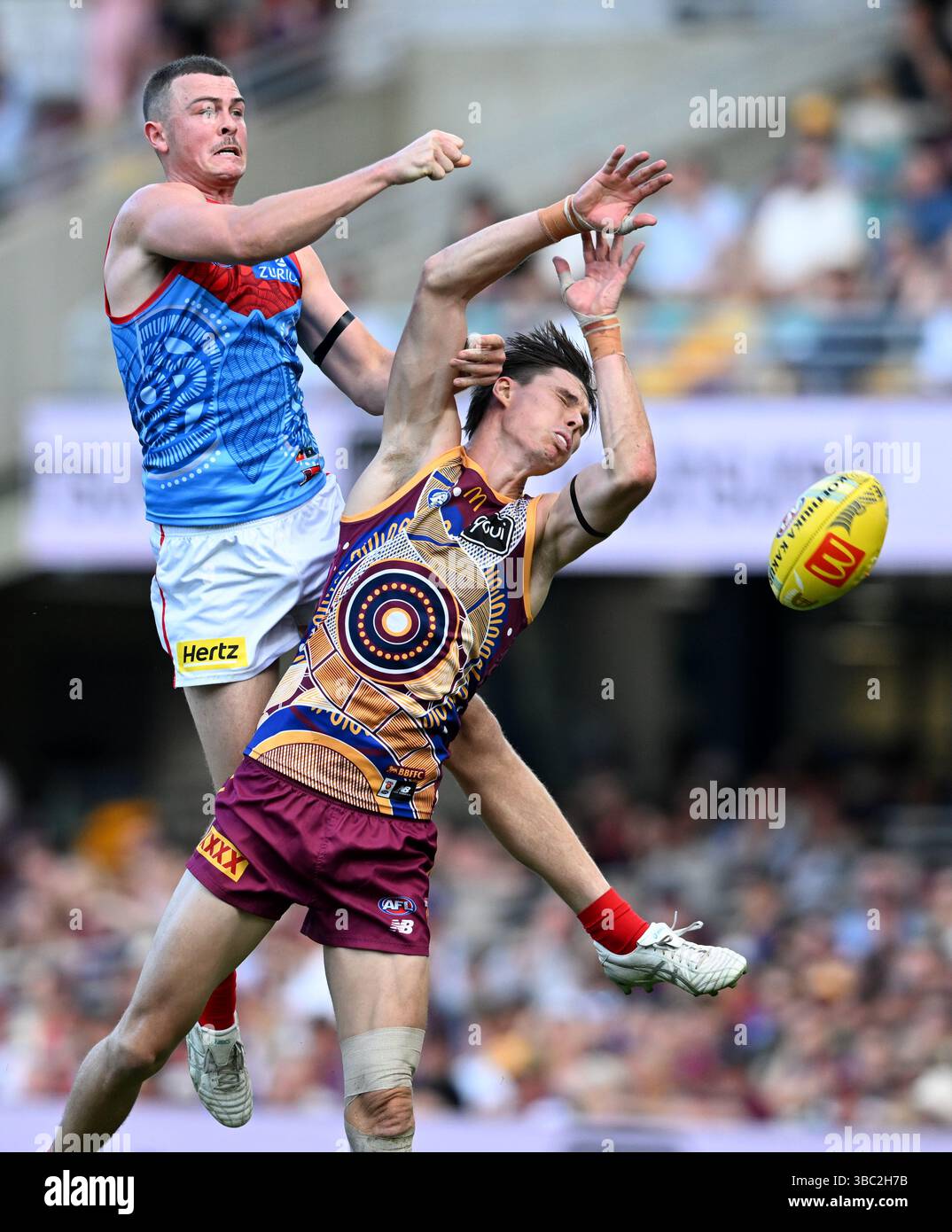 Brisbane, Australia. 18th May, 2025. Daniel Turner (left) of the ...