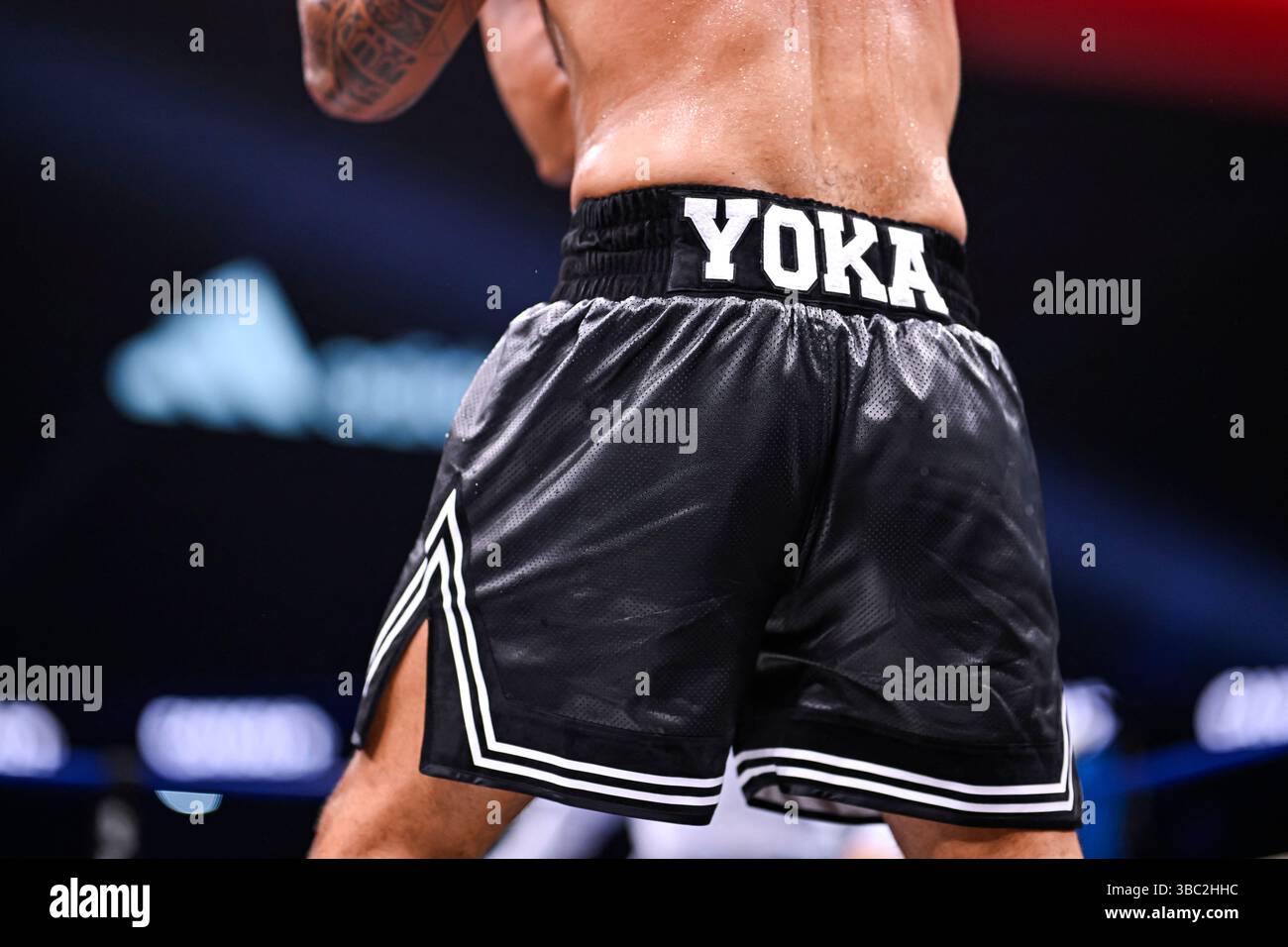 Paris, France. 17th May, 2025. Shorts of Tony Yoka during his ...