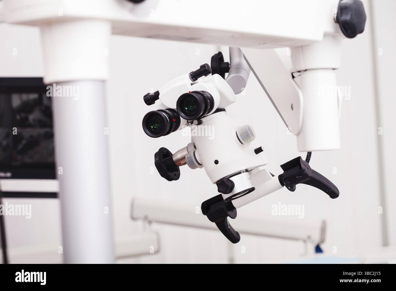 Dental microscope for microsurgery in dental office close up Stock ...