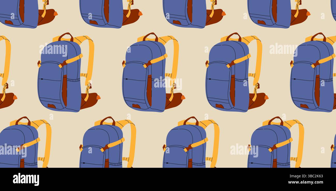 School travel flat backpacks hi-res stock photography and images - Alamy