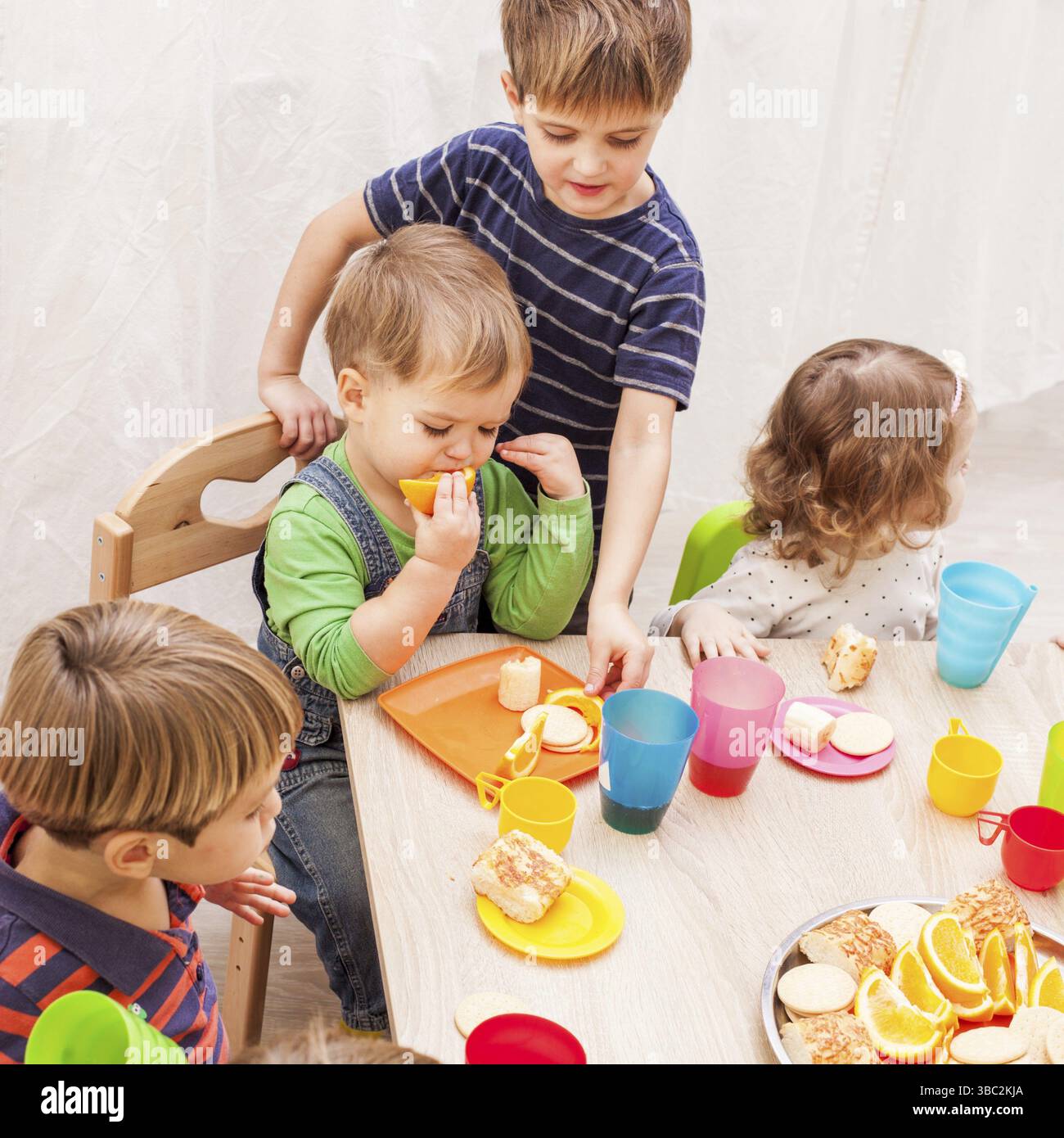 Happy group festive people hi-res stock photography and images - Alamy