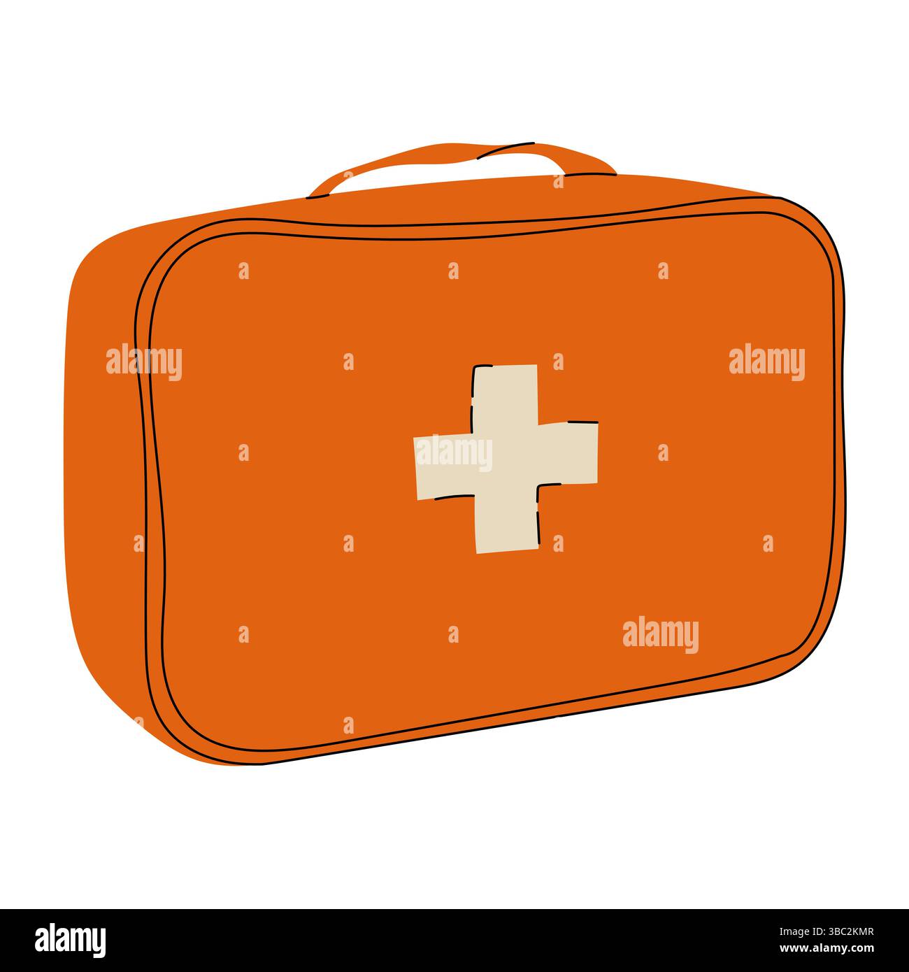 Orange first aid kit vector illustration Stock Vector Image & Art - Alamy