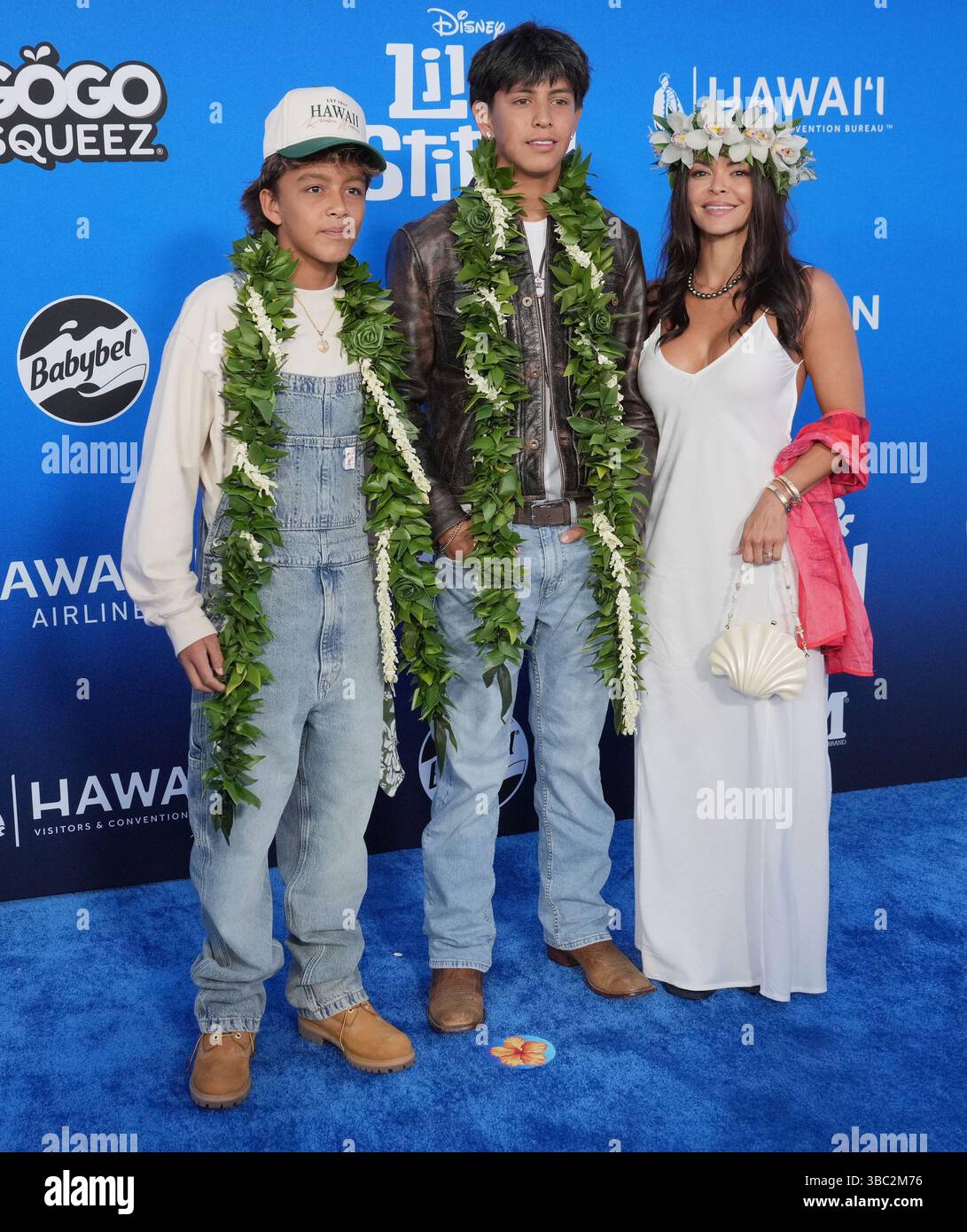 Los Angeles, USA. 14th Apr, 2025. (L-R) Zyah Rhythm, Nyjah Music and ...