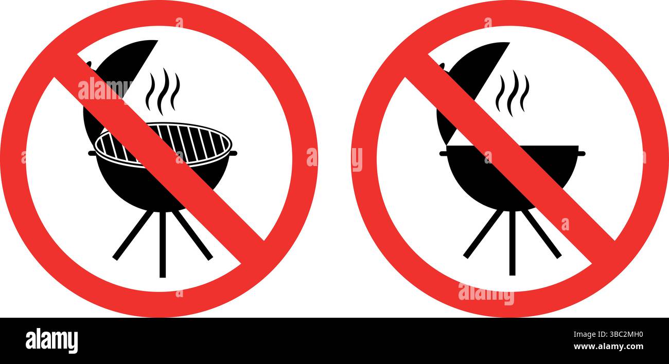 Barbecue prohibition Stock Vector Images - Alamy