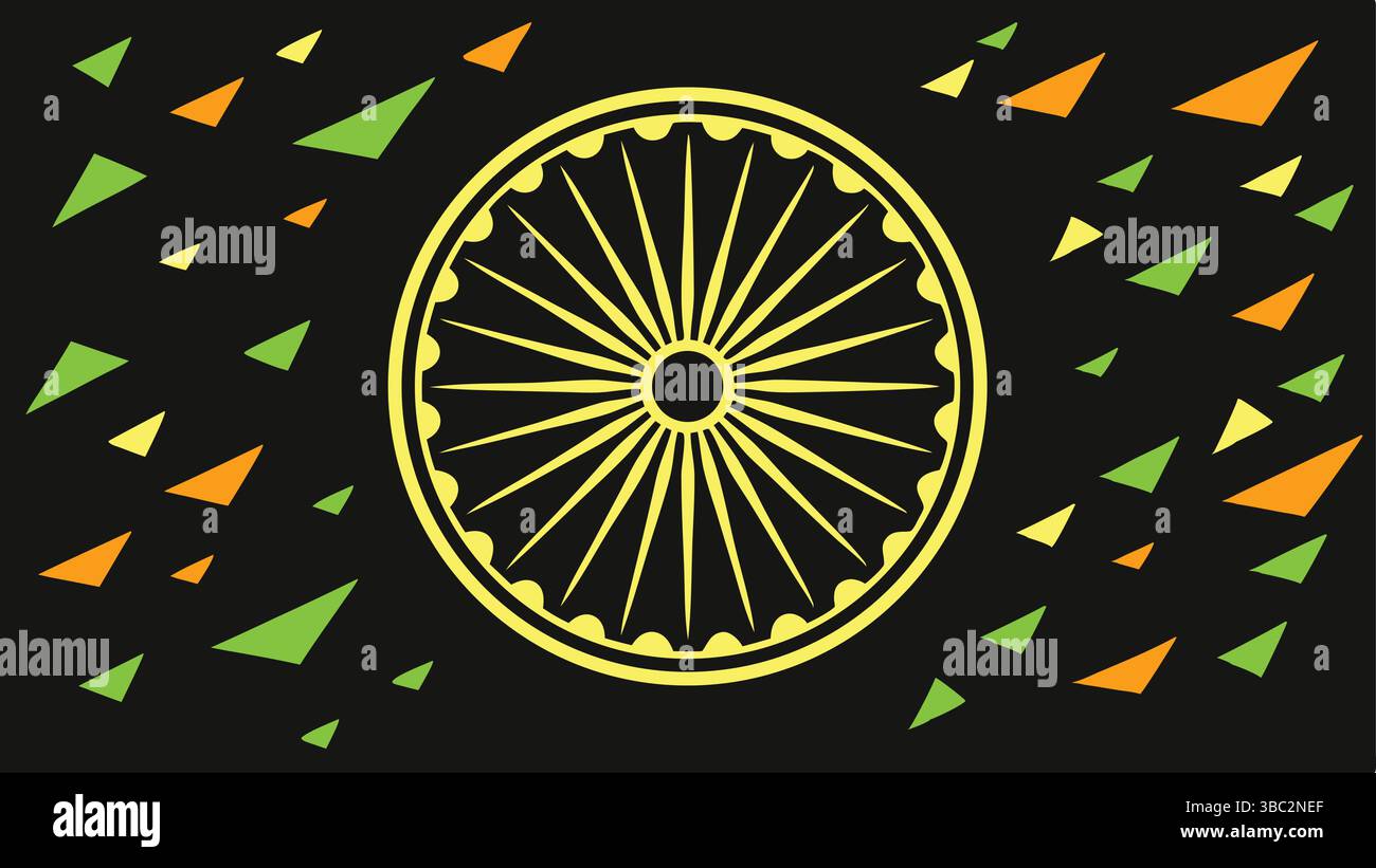 Celebrate india independence day with ashoka chakra and tricolor ...