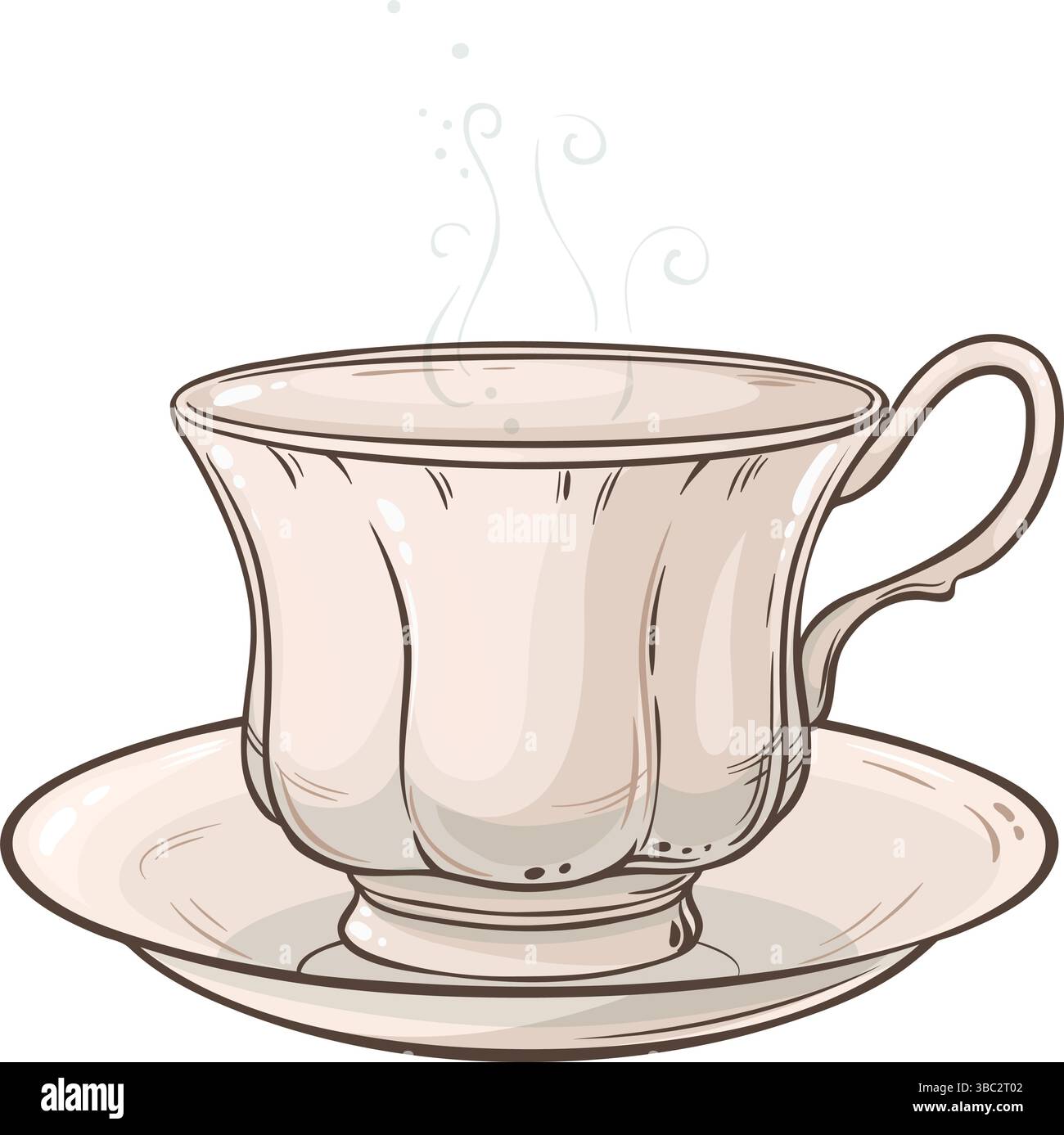 Cup of Tea Colored Vector Illustration Stock Vector Image & Art - Alamy