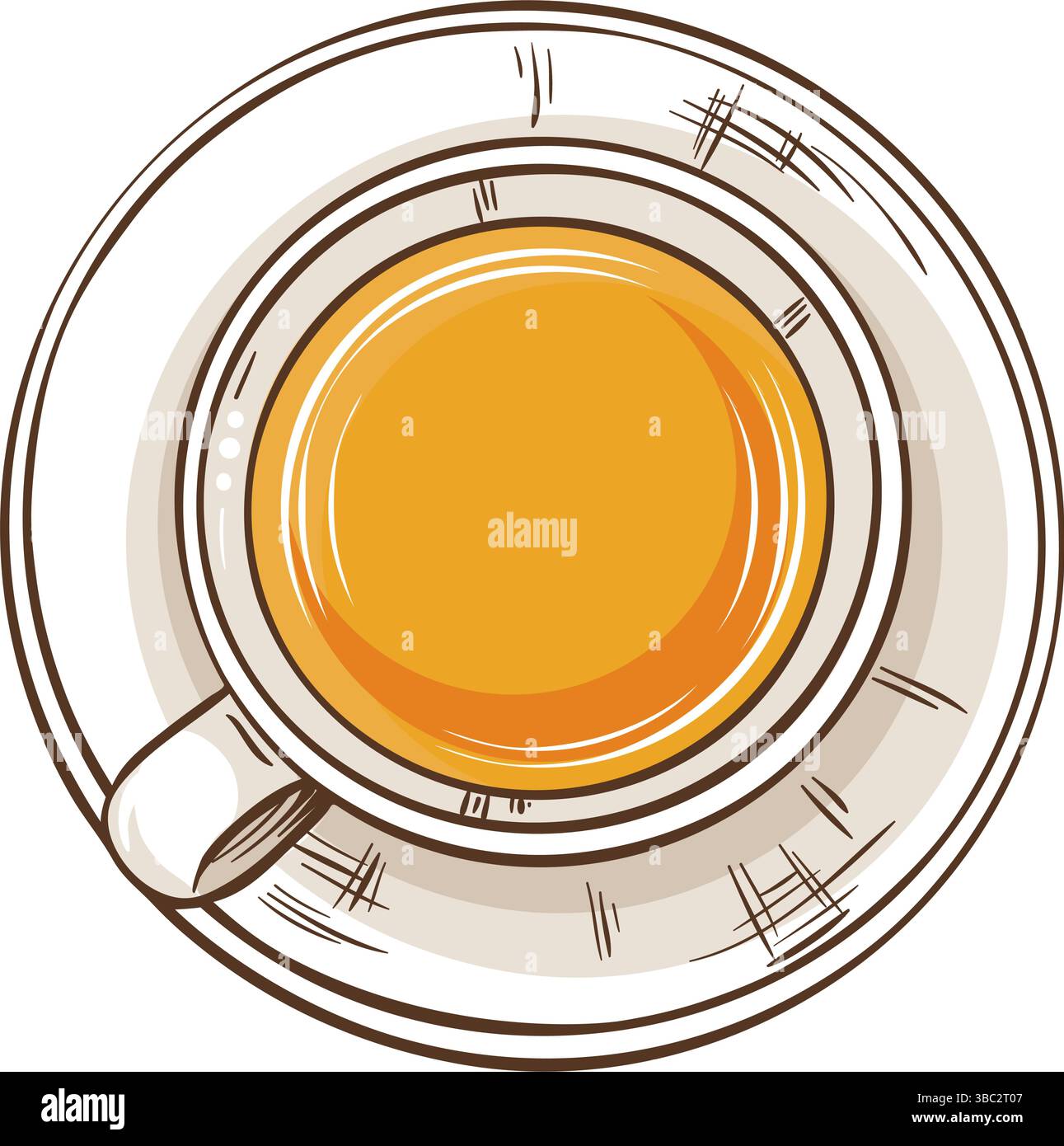 Cup of Tea Colored Vector Illustration Stock Vector Image & Art - Alamy