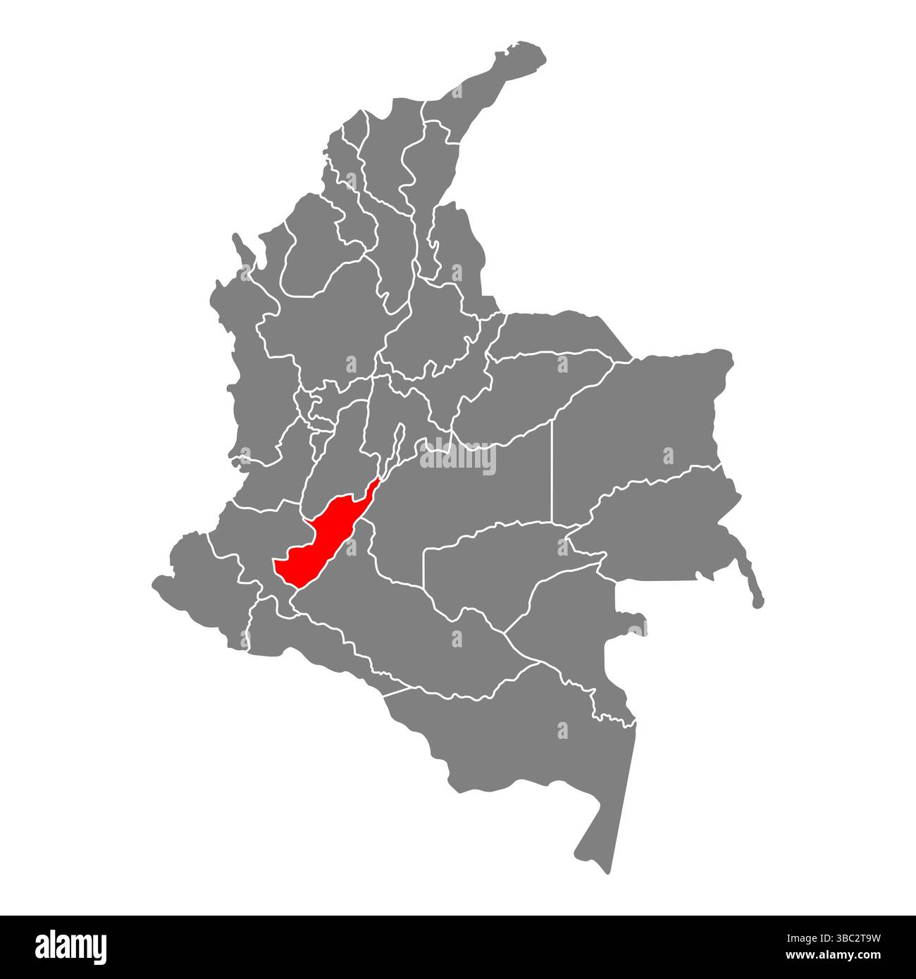 Huila of Colombia map shape, travel web flat concept icon vector ...