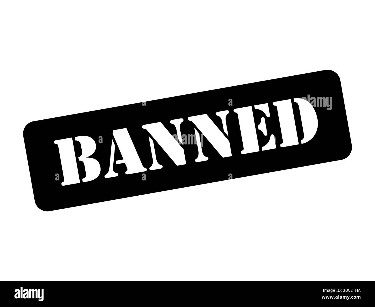 Banned stamp symbol, label sticker sign button, text banner vector ...