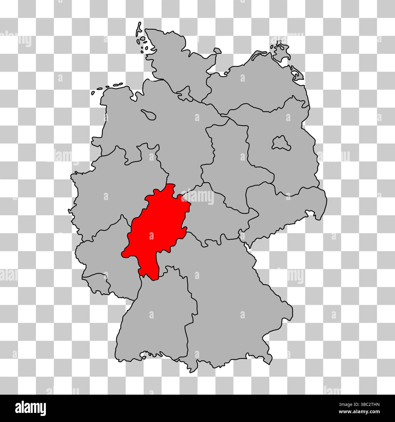 Germany map icon of Hesse, geography blank concept, isolated graphic ...