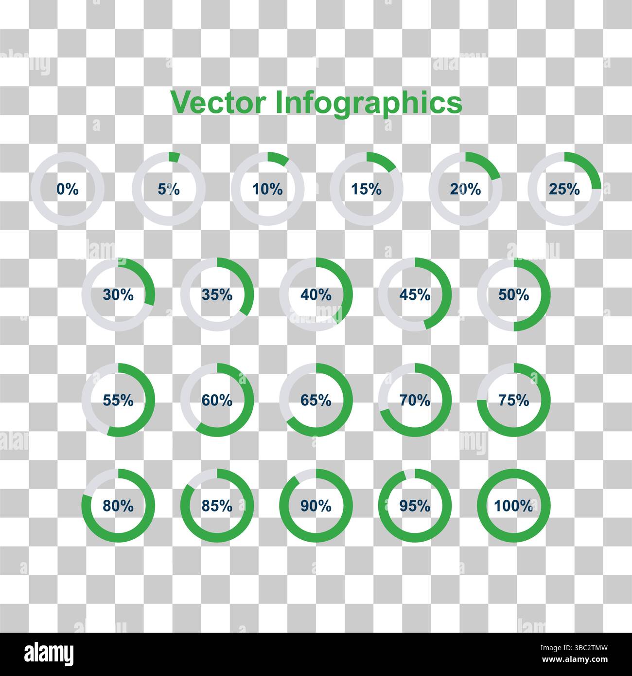 Set of Information round diagram icon, infographic pie design ...
