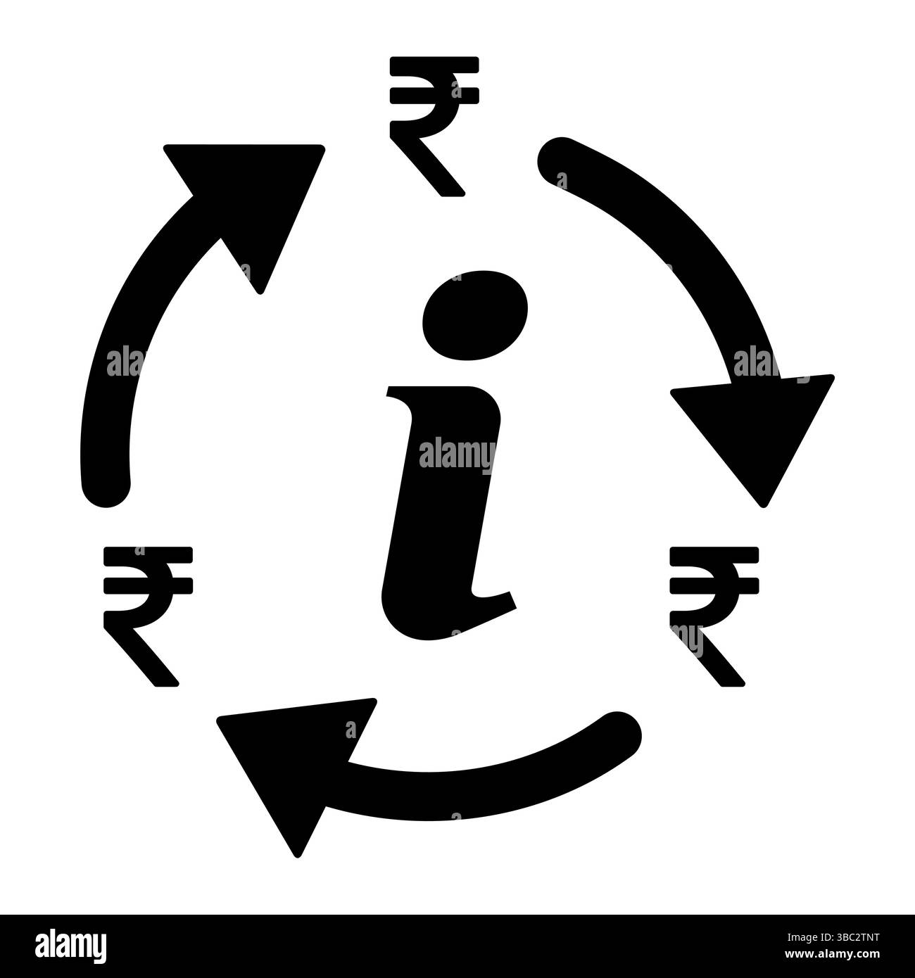 Rupee money change icon, trade cash information web symbol, convert ...