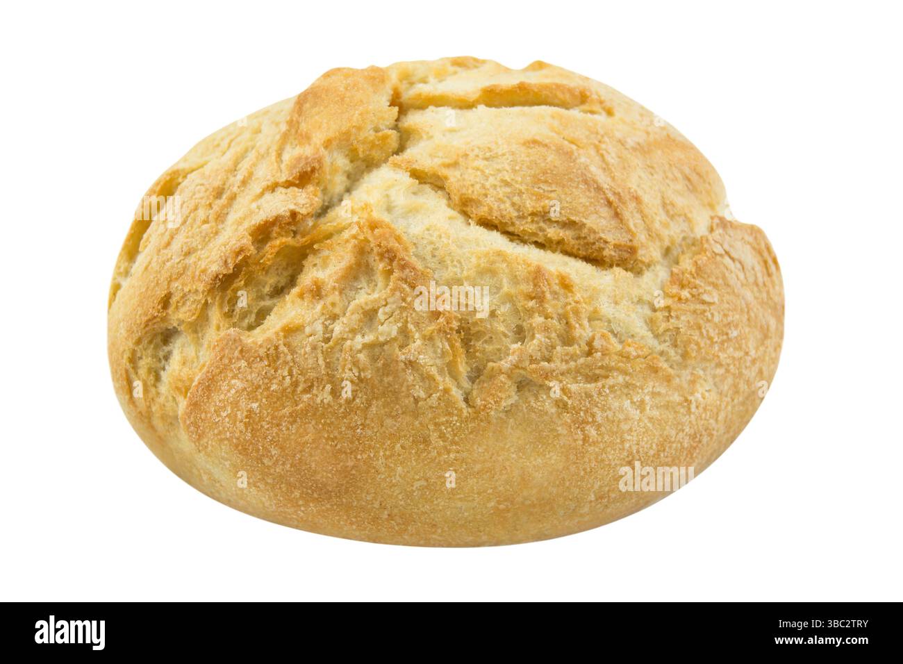 1 bread roll isolated on white background Stock Photo - Alamy