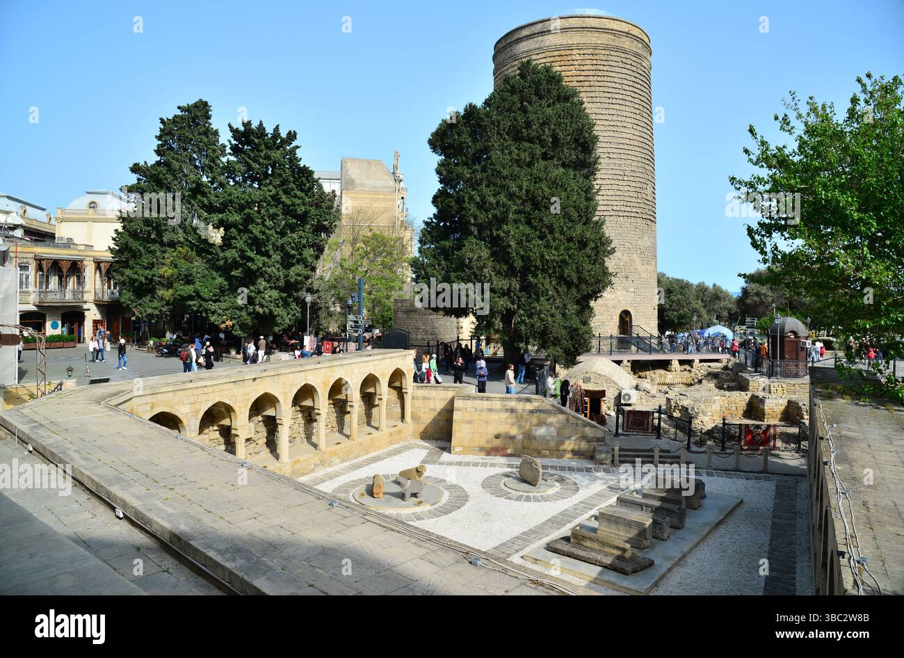 The Maiden's Tower, located in Baku, Azerbaijan, was built by the ...