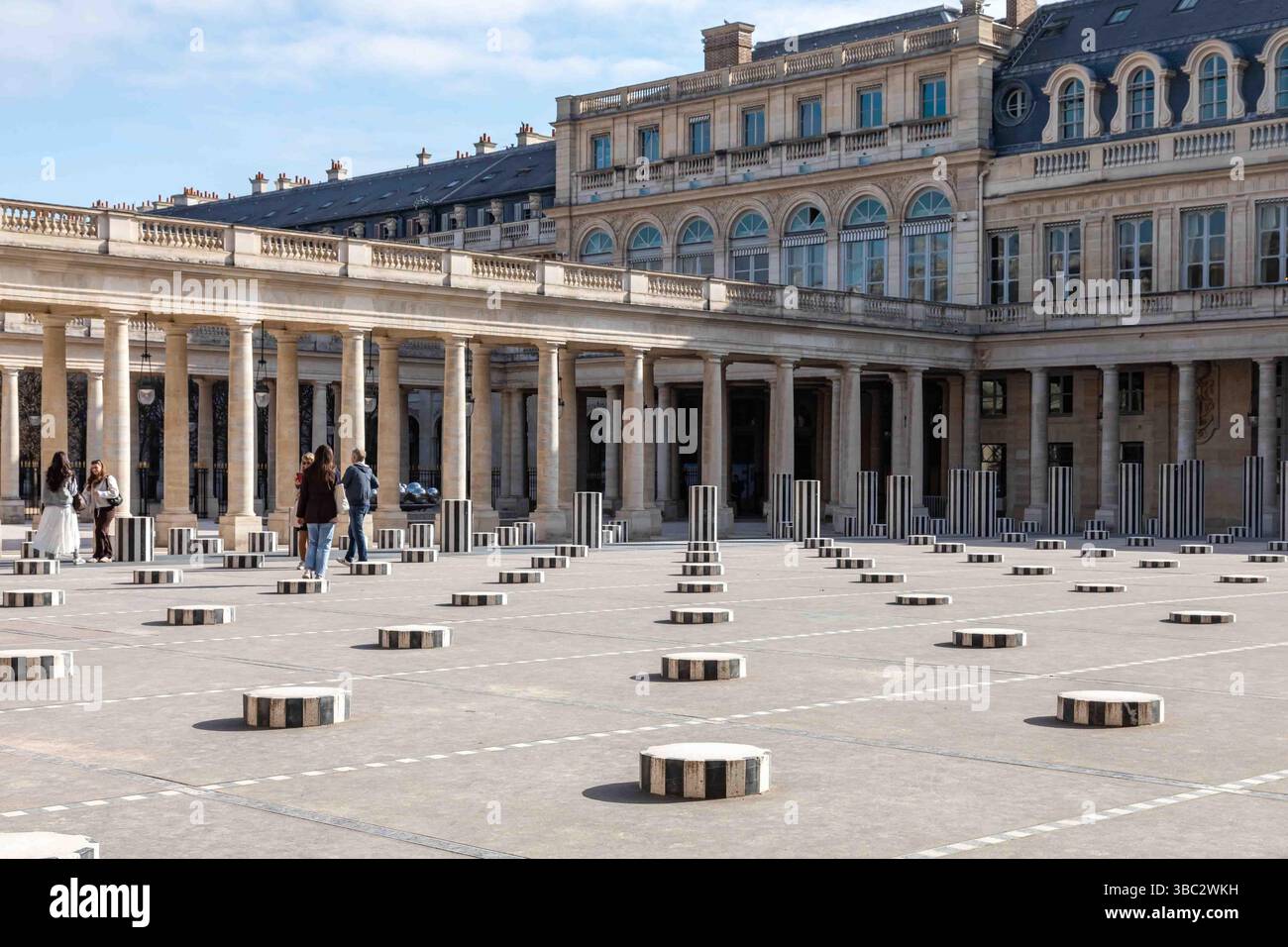 Les Deux Plateaux or Colonnes de Buren, an installation by Daniel Buren ...