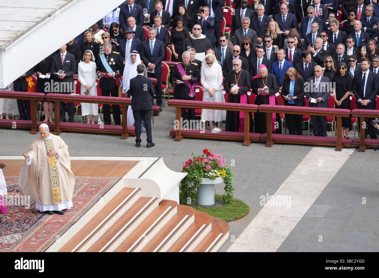 Vice President JD Vance, right, and his wife Usha, second right, attend ...
