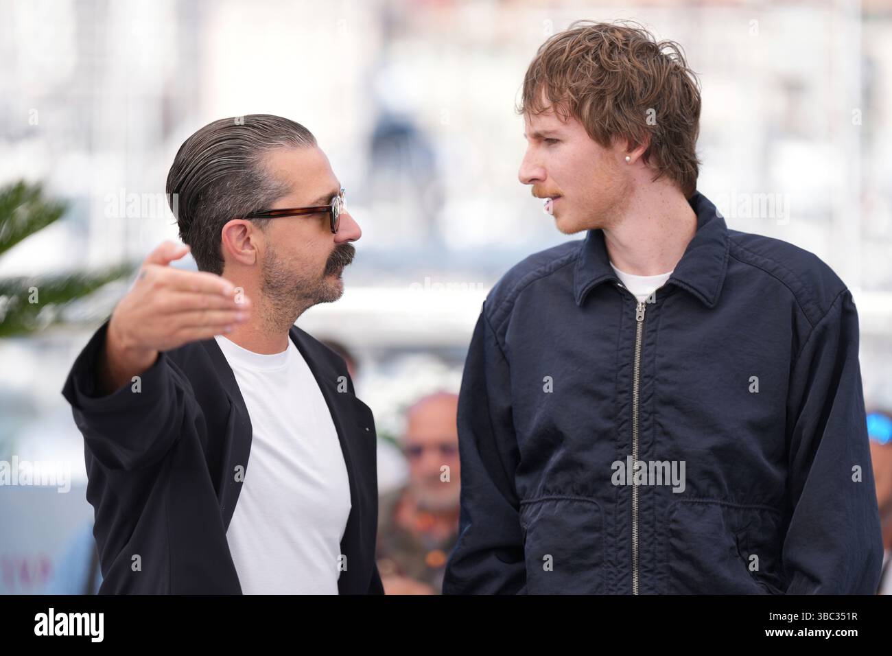 Shia LaBeouf, left, and director Leo Lewis O'Neil pose for ...