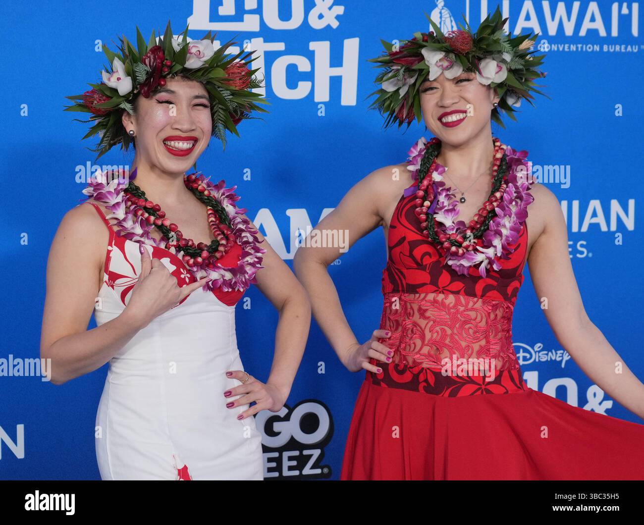 Los Angeles, USA. 14th Apr, 2025. (L-R) Rayna Lew and Sydney Lew ...