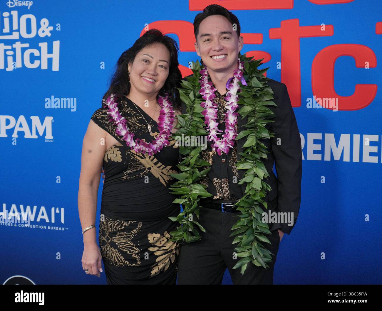 Los Angeles, USA. 14th Apr, 2025. (L-R) Mom Lynell Bright and Chris ...