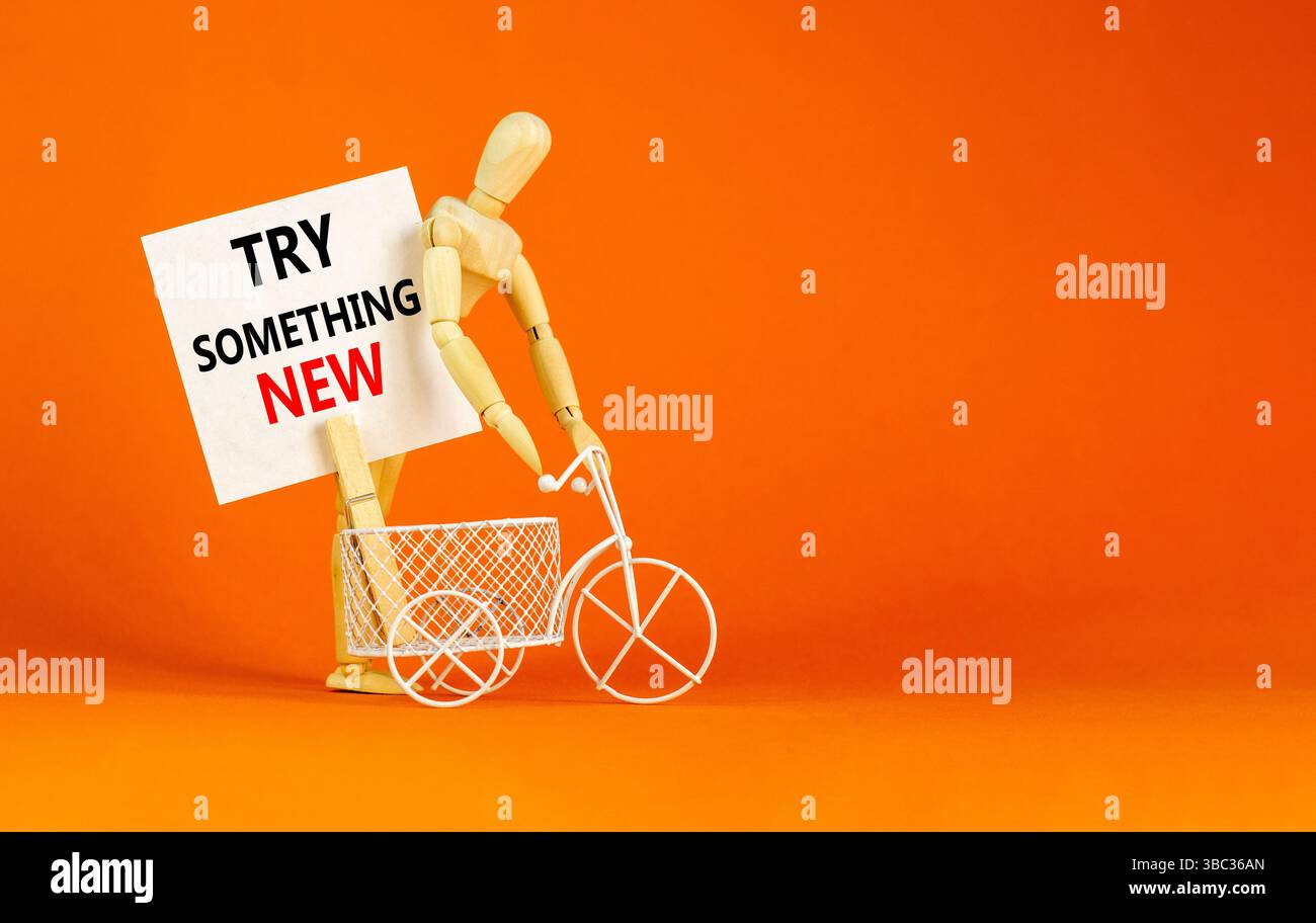 Try something new symbol. Concept words Try something new on beautiful ...