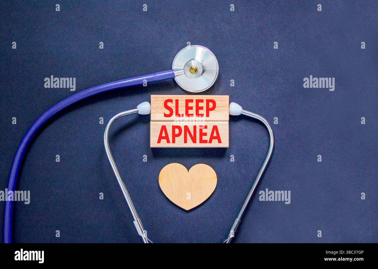 Sleep apnea symbol. Concept words Sleep apnea on beautiful wooden ...