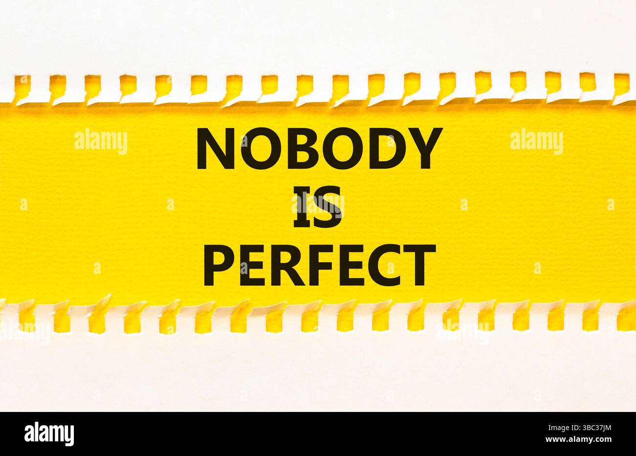 Nobody is perfect symbol. Concept words Nobody is perfect on beautiful ...