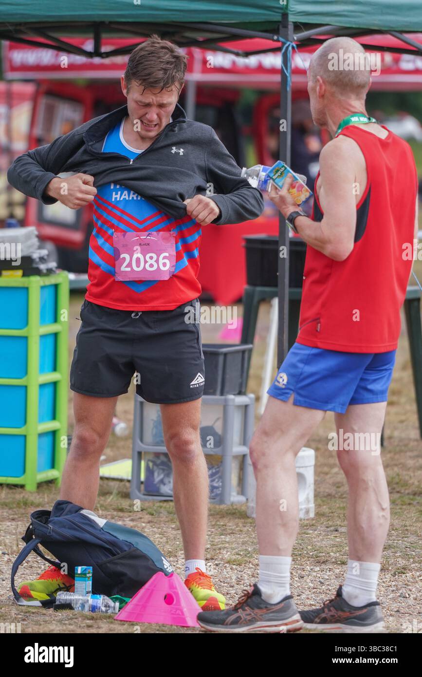 London, UK. 18 May 2025. Participants after finishing the race n the ...
