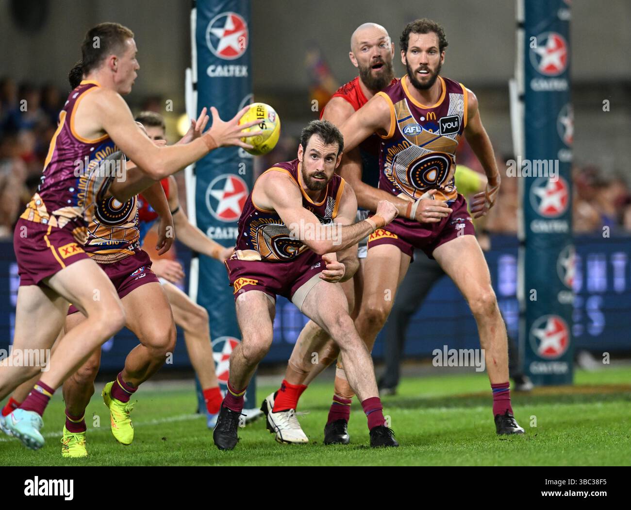 Brisbane, Australia. 18th May, 2025. Darcy Gardiner (centre) of the ...