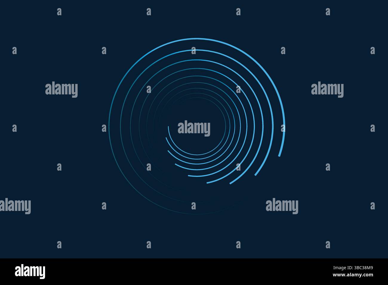 Radial spinning spiral pattern. Circular speed lines form collection ...