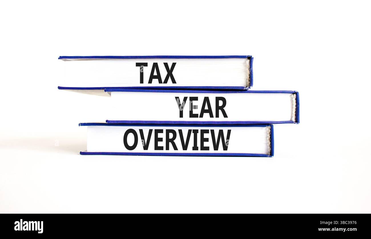 Tax year overview symbol. Concept words Tax year overview on beautiful ...