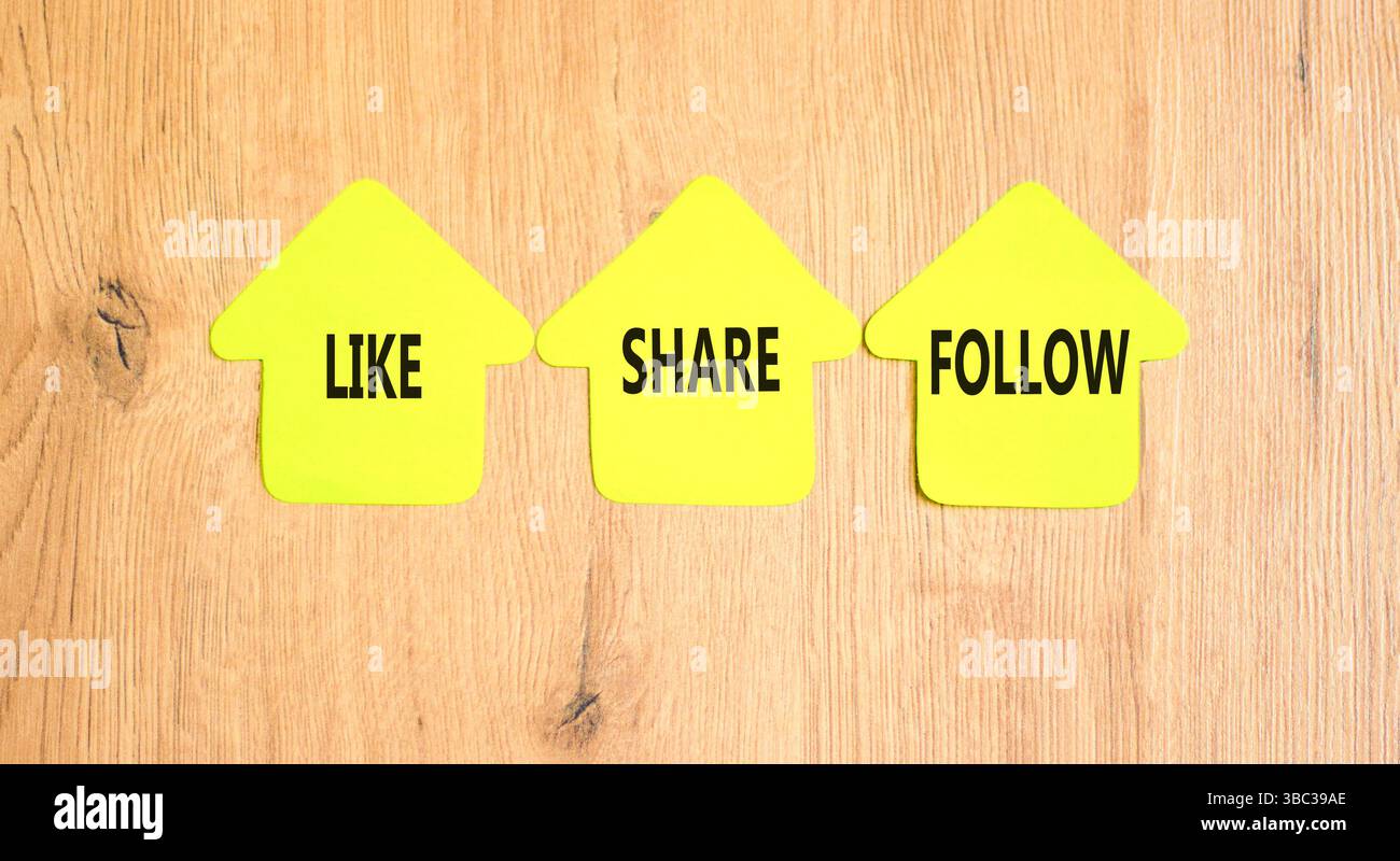 Like share follow symbol. Concept words Like Share Follow on beautiful ...