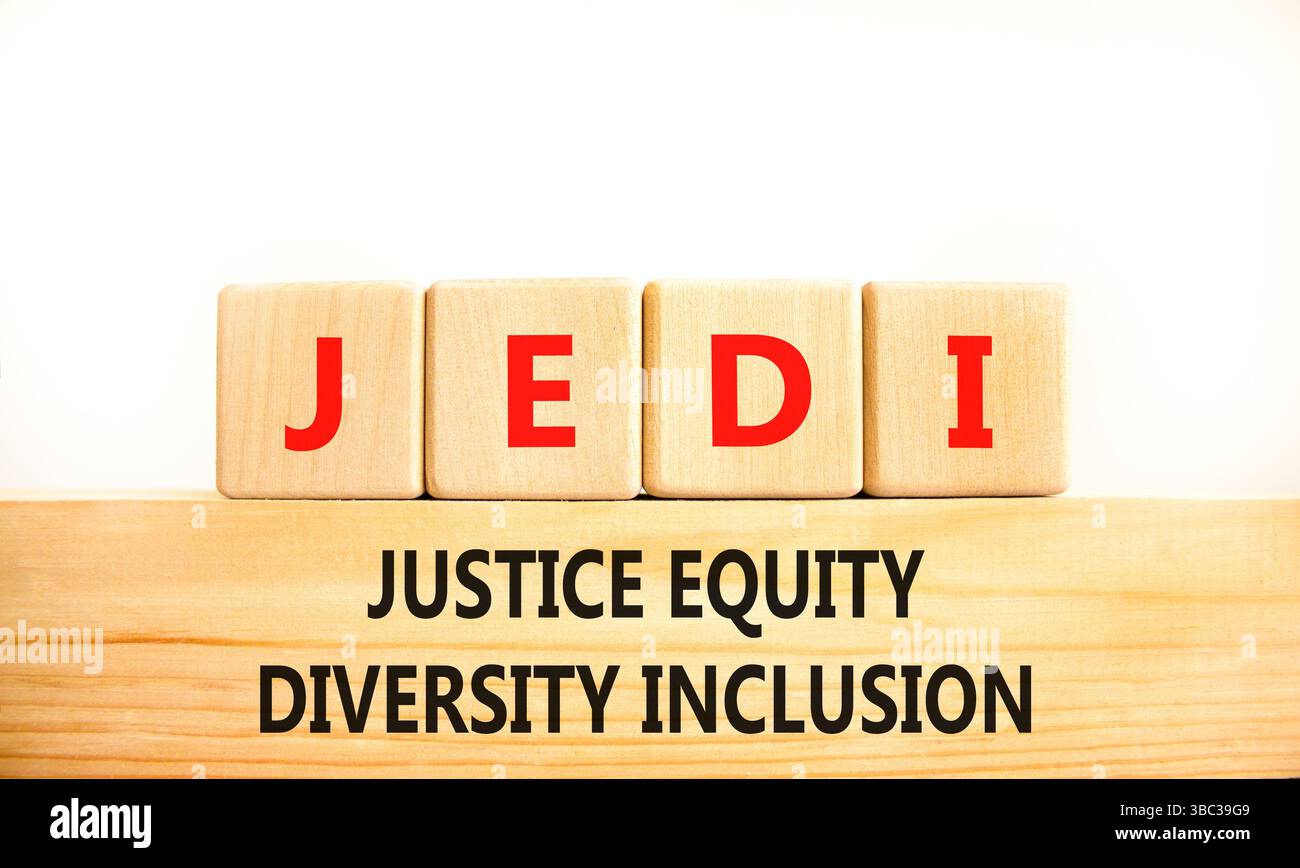 Justice equity diversity inclusion symbol. Concept words JEDI Justice ...