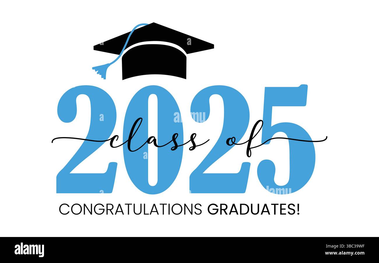 Class of 2025 vector illustration. Festive celebration design for ...